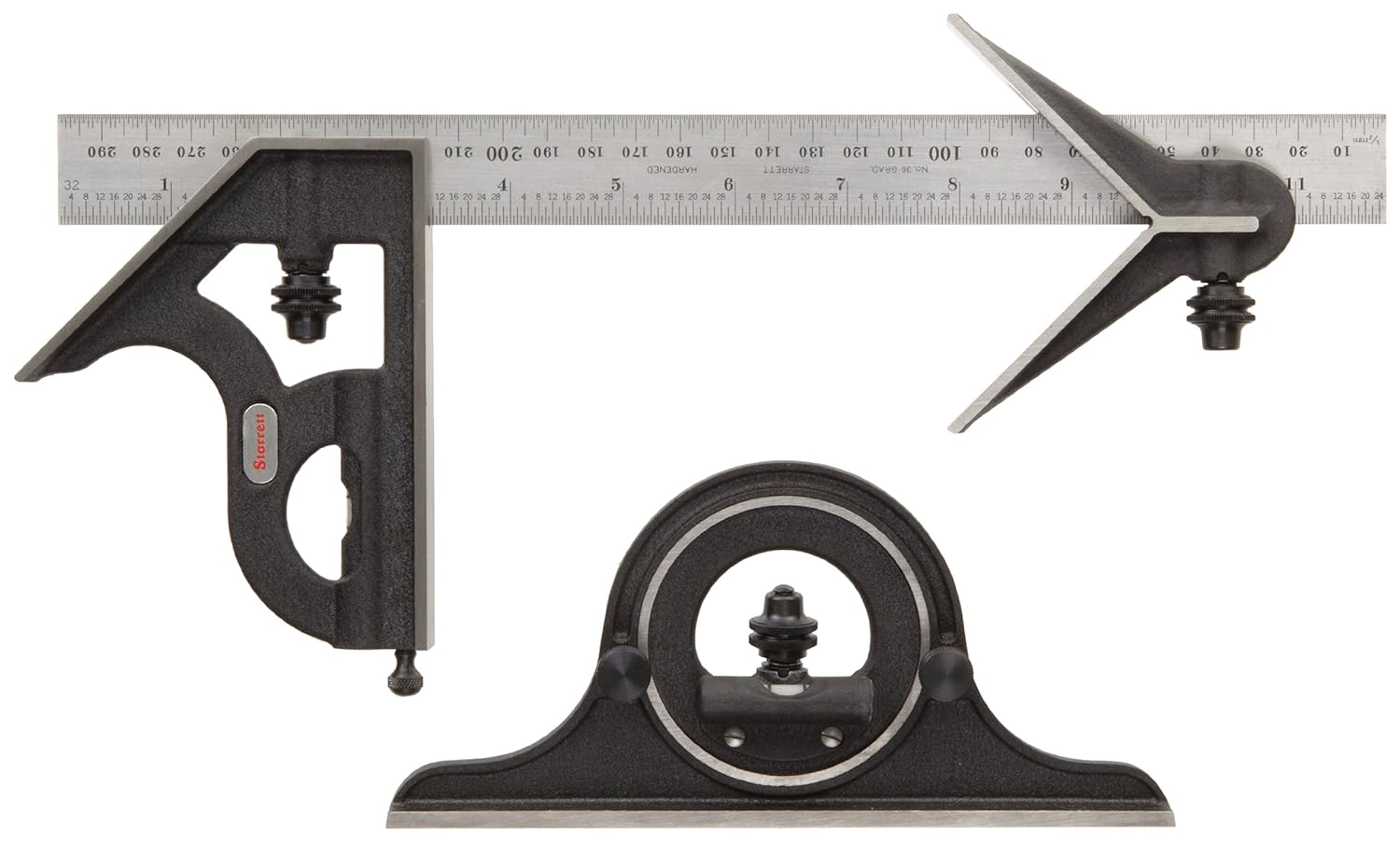Starrett C9ME-300 Cast Iron Combination Square, Center and Non ...