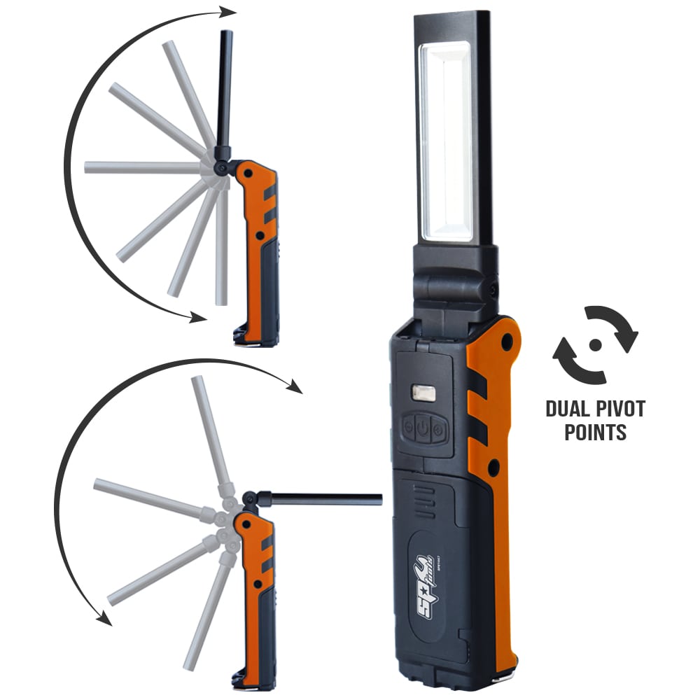 SP Tools SP81447 Work Light/Torch - COB LED - Slimline 270° Dual Fold ...