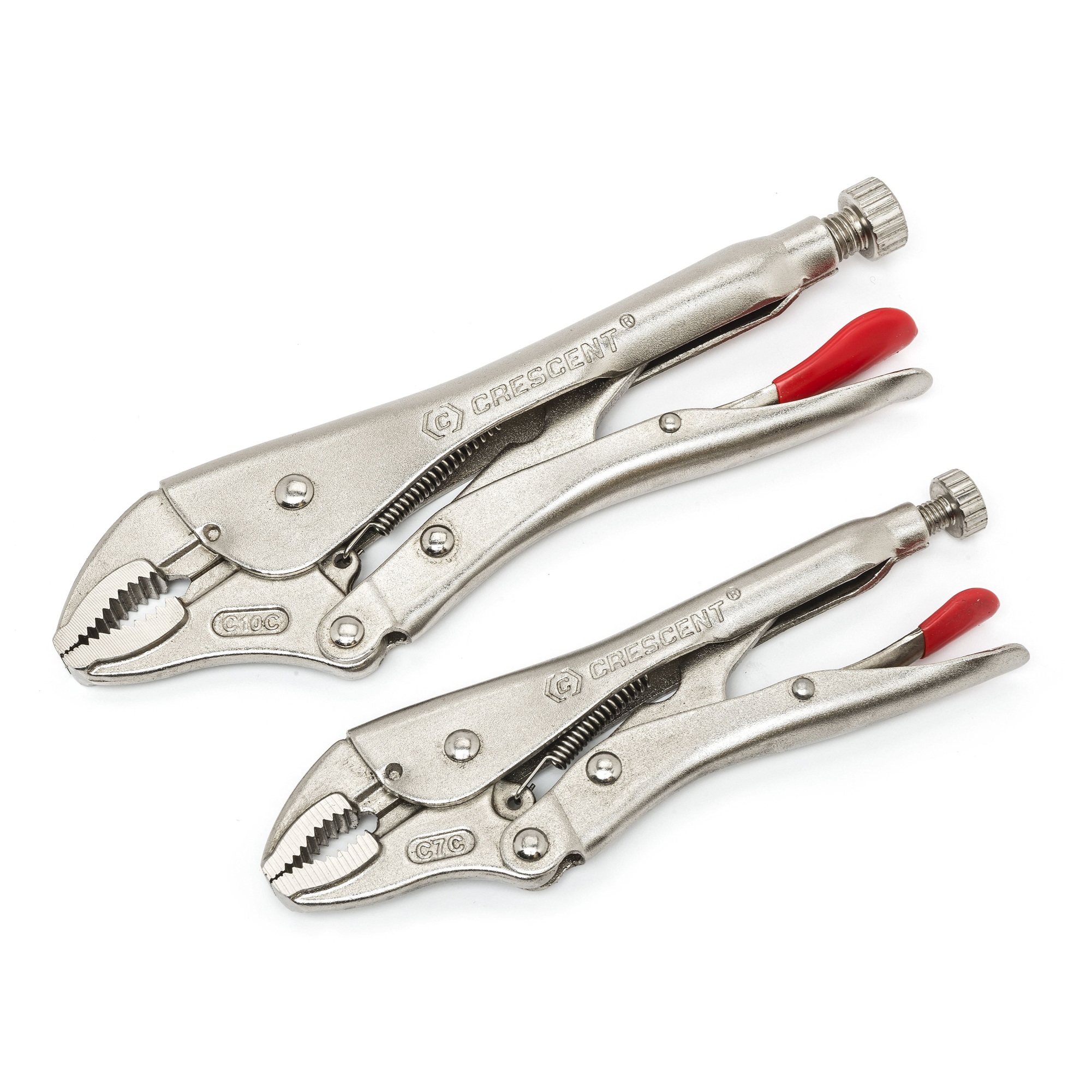CRESCENT CLP2SETN-08 2 Piece Curved Jaw Locking Pliers with Wire Cutter ...