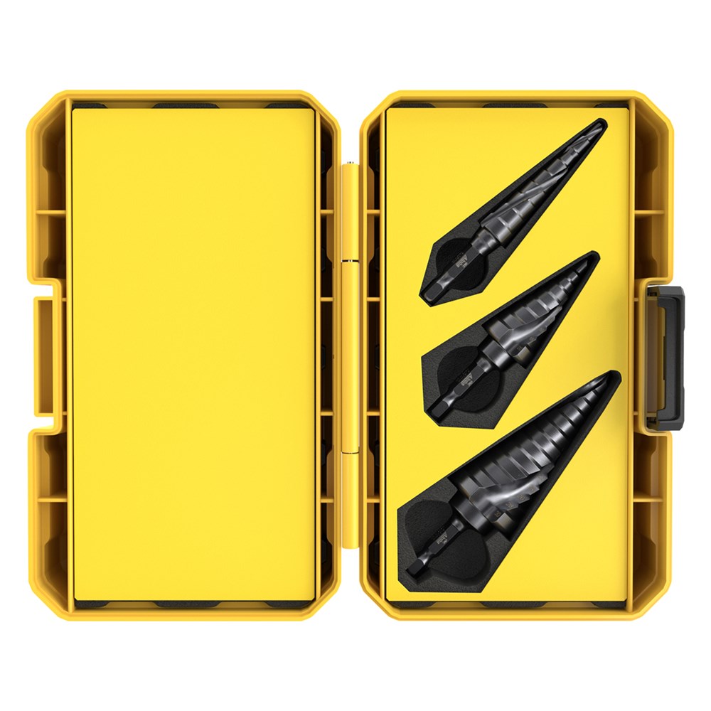 Alpha SM3SDTP-B Thundermax Step Tuffbox Pro Drill Set 3 Piece + Bonus 120ml Lubricant - Alpha ...