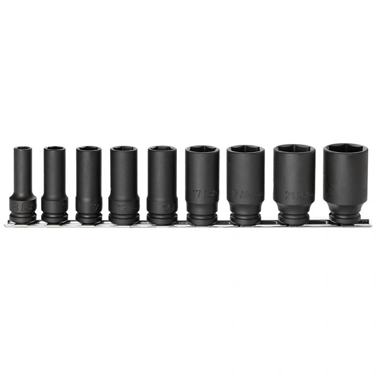 Koken RS13301X 9-Piece 3/8" Thin Wall Semi-Deep Impact Socket Set 8–22 ...